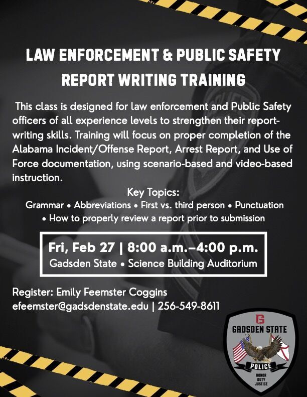 Gadsden State police to host report-writing seminar | News ...