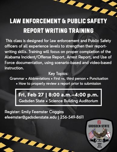 Gadsden State police to host report-writing seminar | News ...