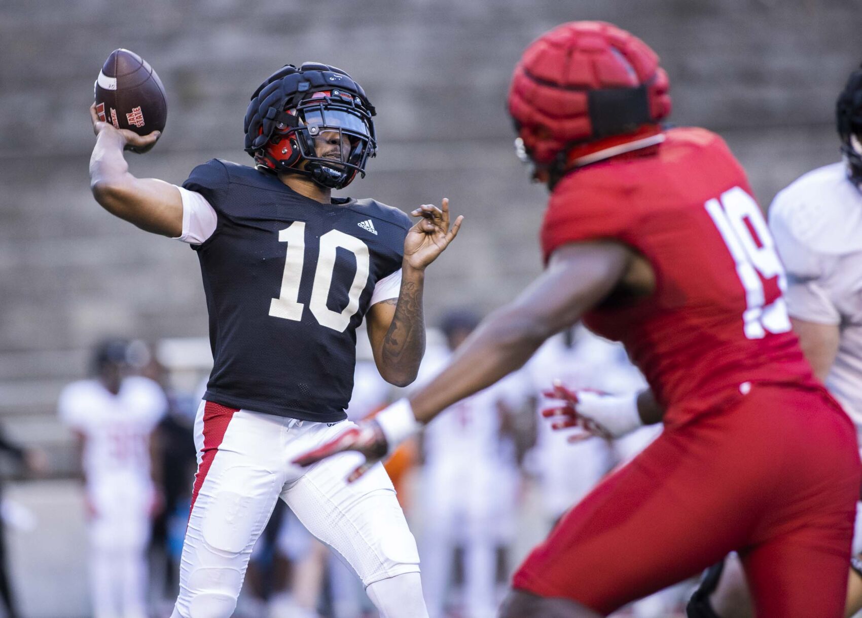 JSU football: Six QBs play Thursday, but Rich Rod wouldn't mind having ...