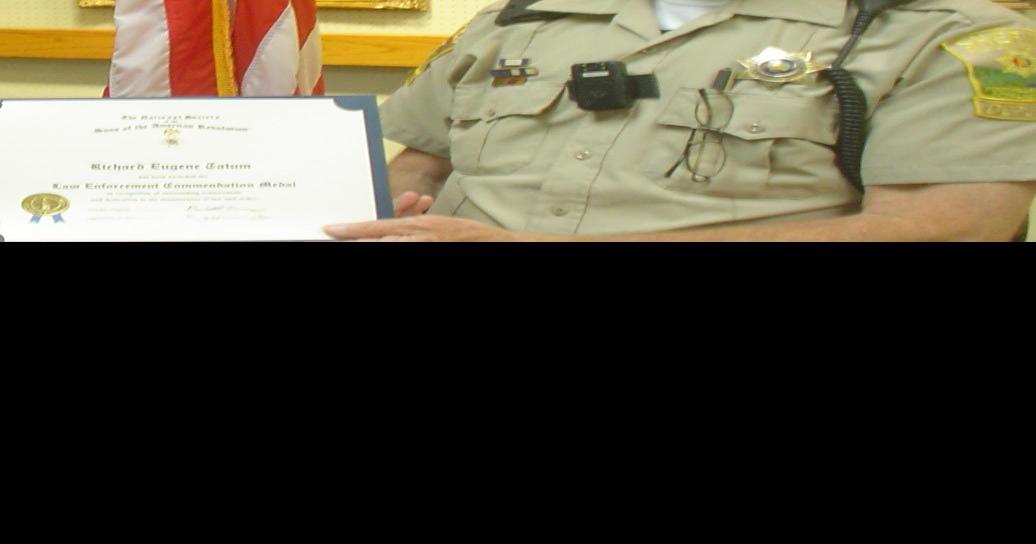 Congrats ... Richard Tatum received Law Enforcement Commendation medal ...
