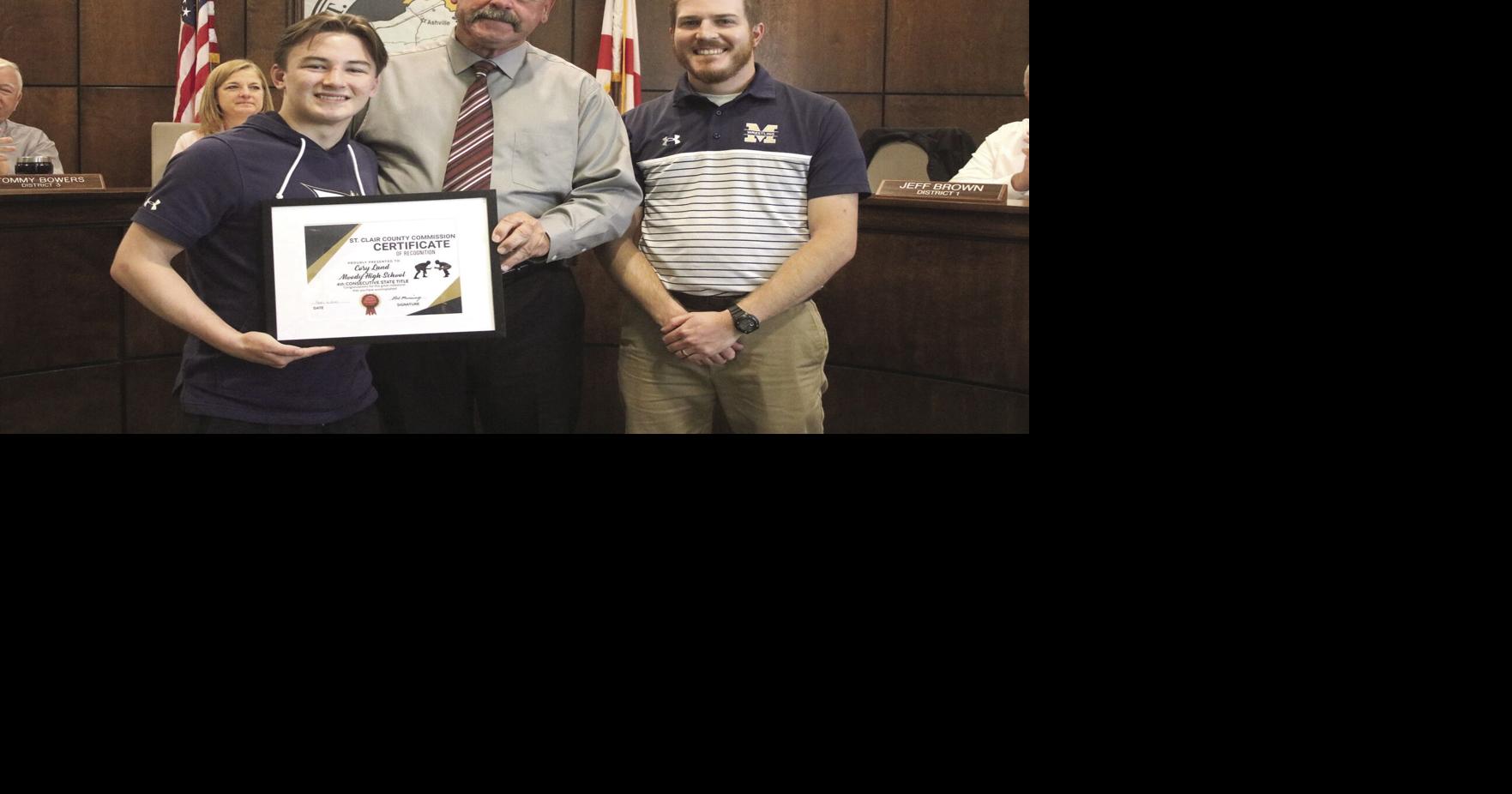 Cory Land recognized as four-time state champ | The St. Clair Times ...