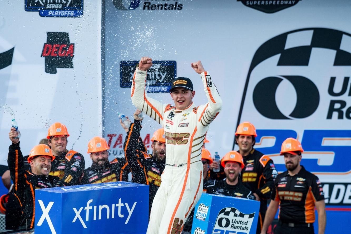 NASCAR: Sammy Smith wins last lap to take Xfinity victory at Talladega ...