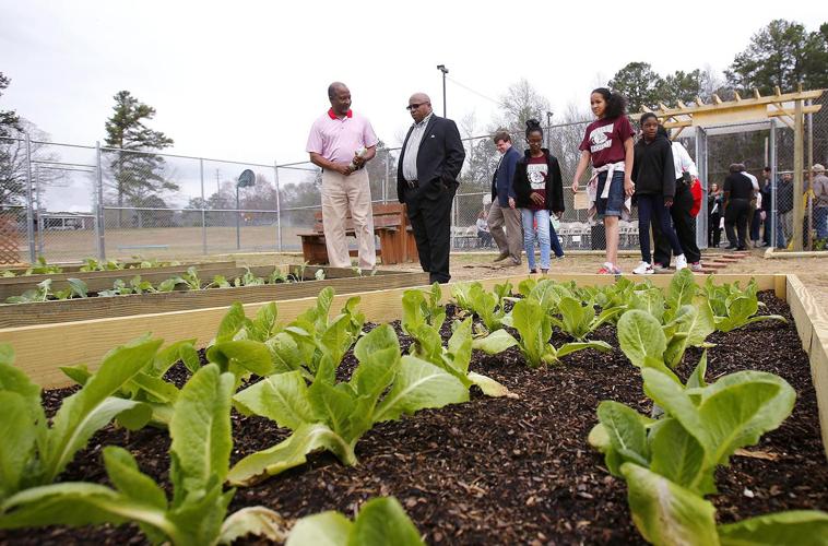Golden Springs Elementary hosts officials for tour of school’s garden ...