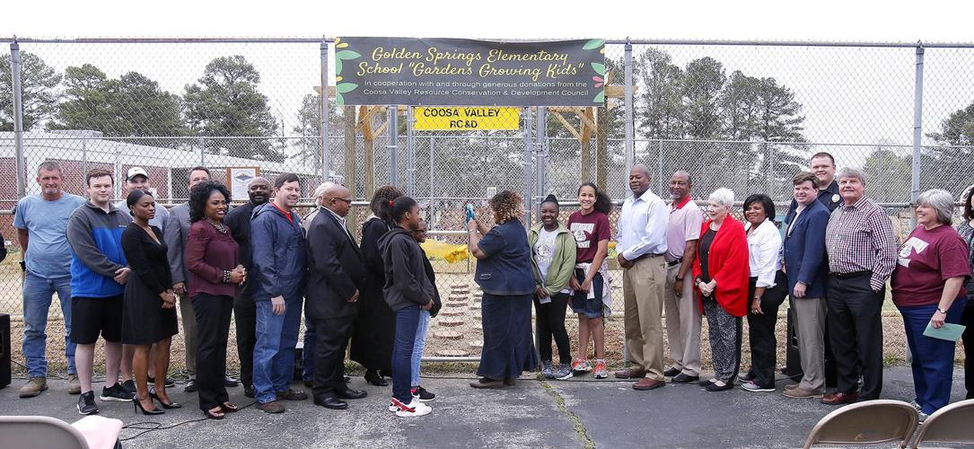 Golden Springs Elementary hosts officials for tour of school’s garden ...