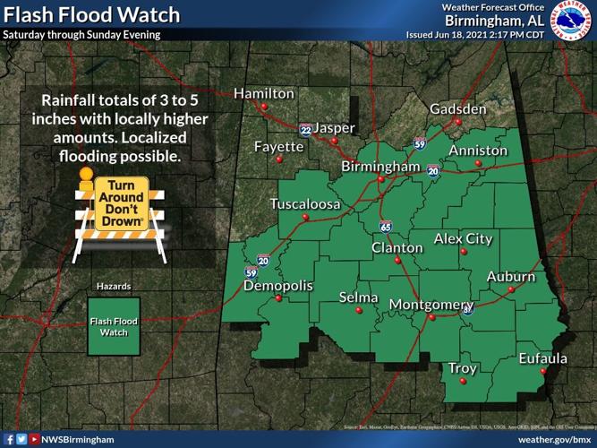 Flash flood watch for Calhoun County Saturday morning to Sunday night ...
