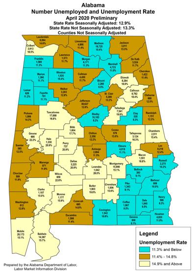 Unemployment up sharply across state, in local area | The Daily Home ...