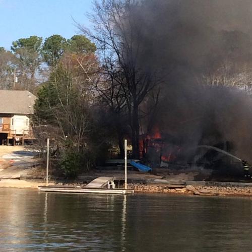 Fire destroys boathouse Sunday along Logan Martin Lake (photos) | The ...