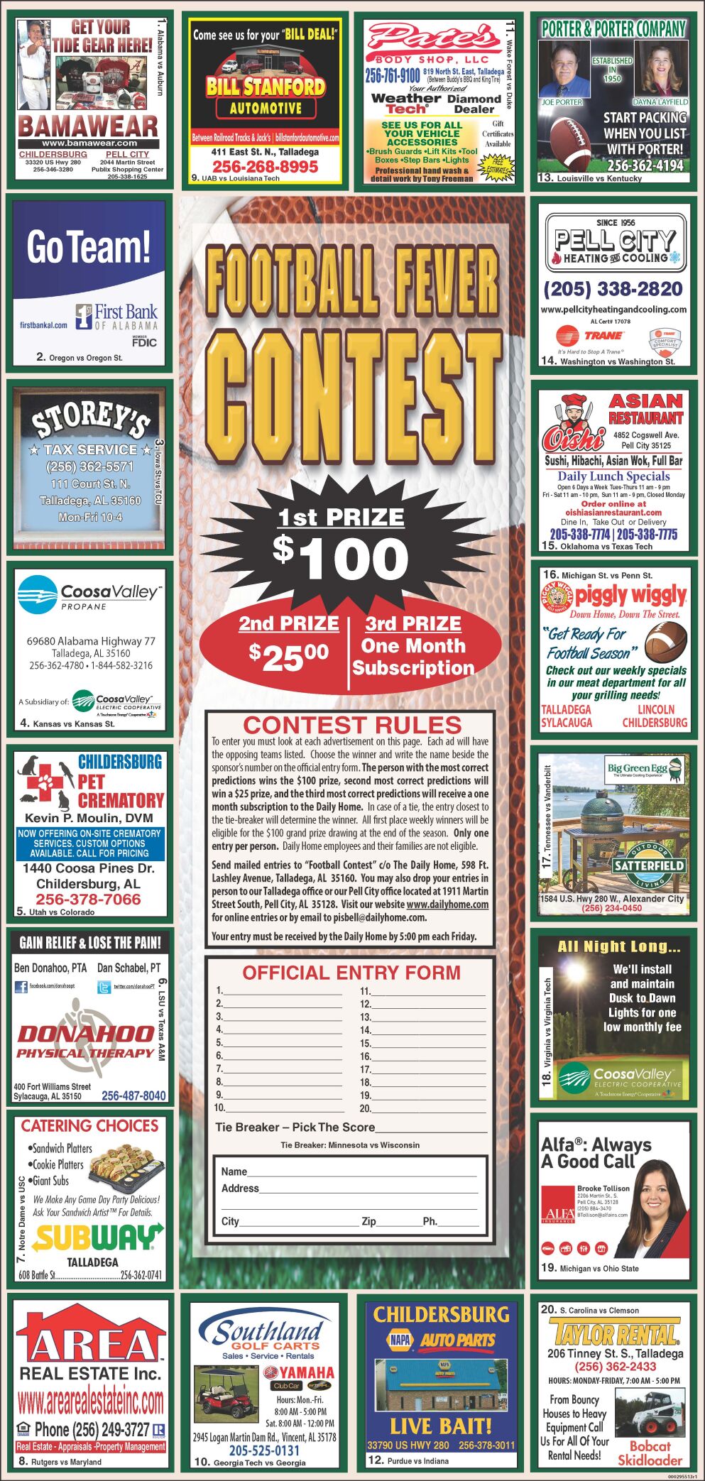 Dh Football Contest | annistonstar.com