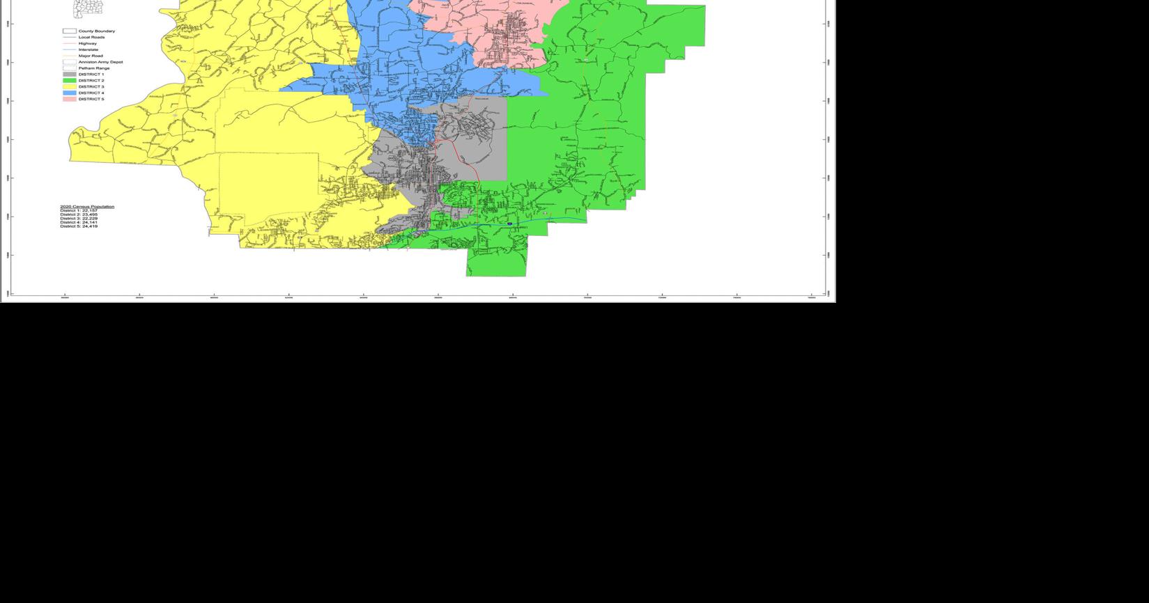Calhoun County Commission formally adopts redrawn district maps | Free ...