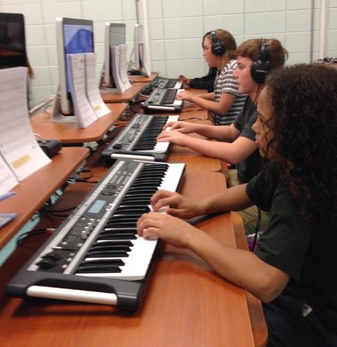 Growing musicians at Oxford Middle School piano lab | Features ...