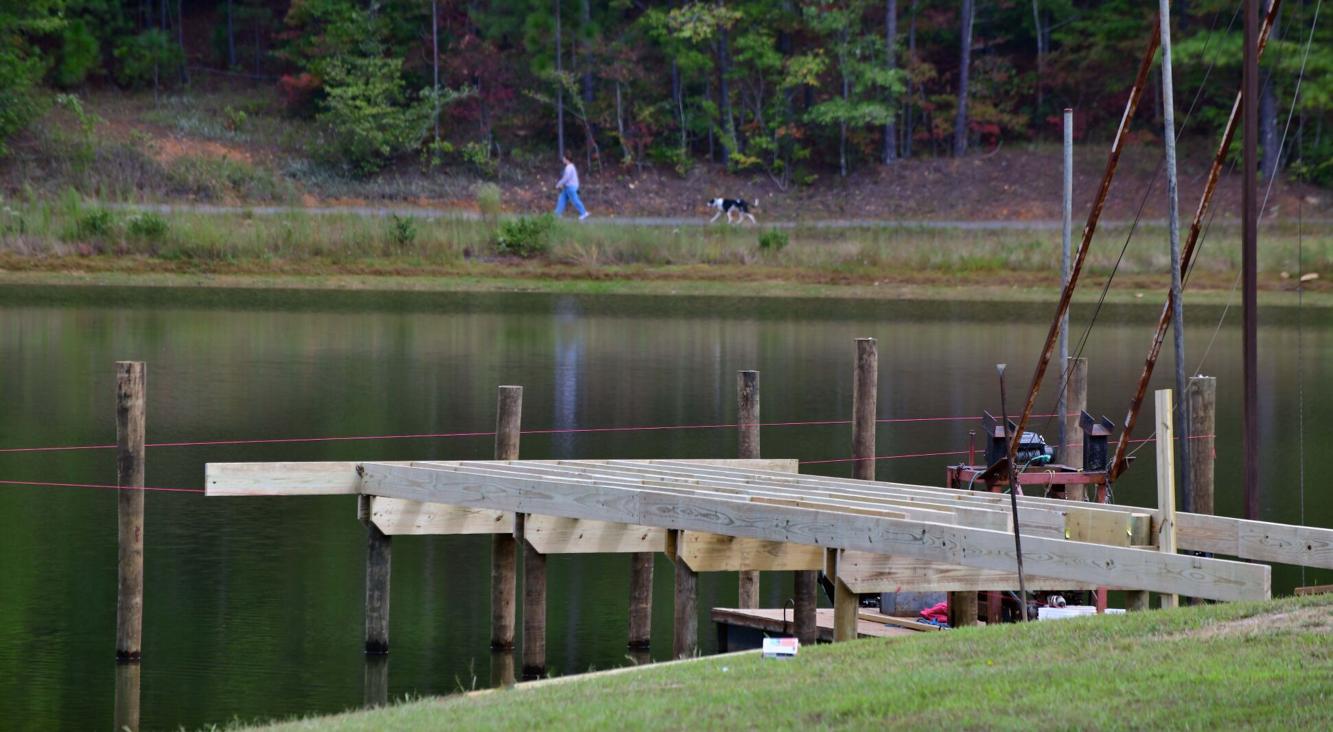 Work begins on new fishing pier at Lake Yahou Park | Free ...