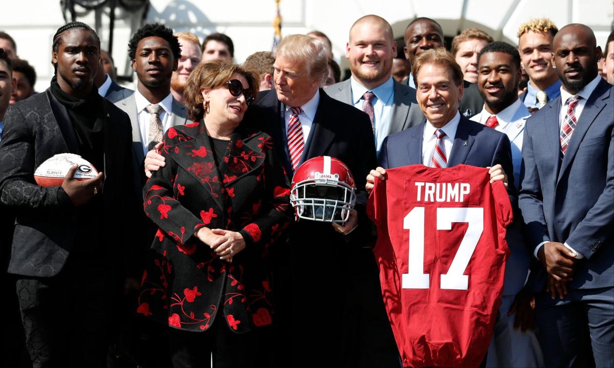 Trump greets national champion Tide at White House | Alabama ...