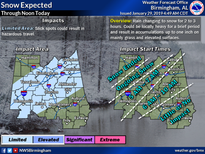 Snowfall estimate pared back as cold air creeps through Alabama | The ...