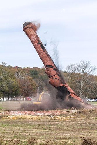 BREAKING: Avondale Mills smokestack is down | News | annistonstar.com