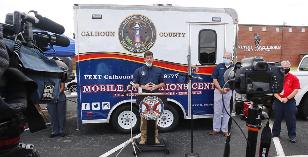 Photos: Calhoun County EMA News Conference at Wellborn High School ...