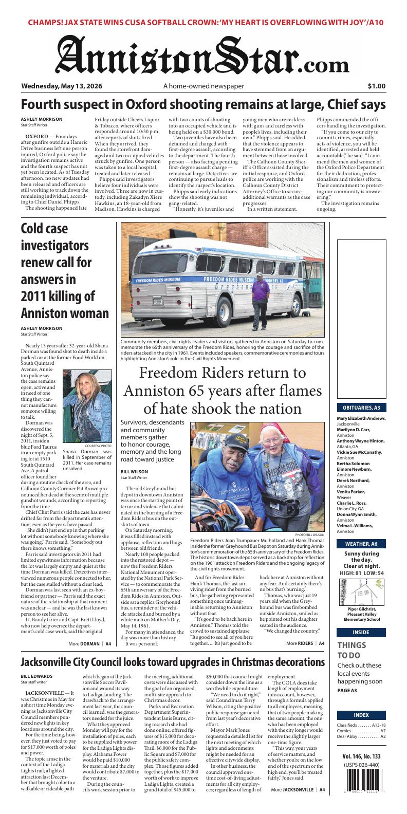 Page A1 | e-Edition | annistonstar.com