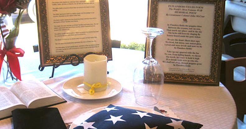 Poignant reminder of fallen police officers: Widow sets up empty tables ...