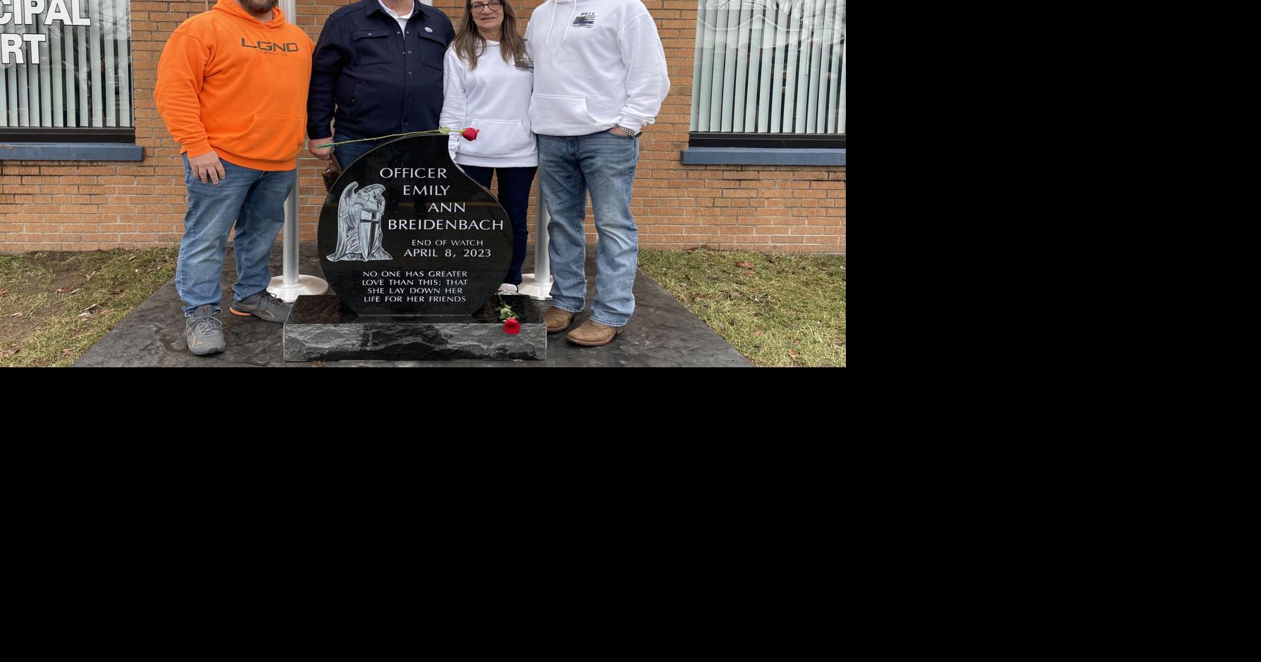 Memorial unveiled at Chetek commends Officer Breidenbach for laying ...