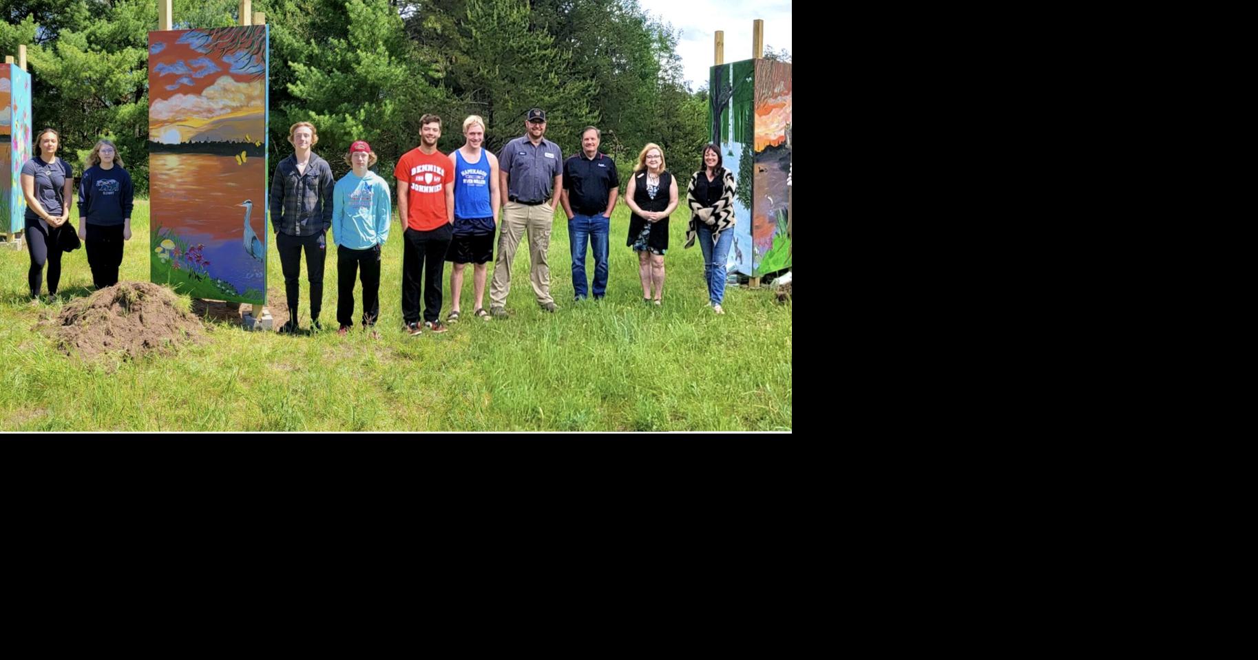 HHS students create ooutdoor murals for library | Sawyer County Record ...