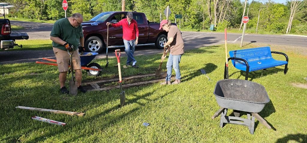 Rotary adds benches, table to community park | Sawyer County Record ...