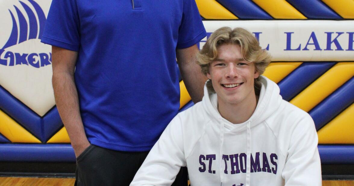 Shell Lake senior Landon Deneen signs at St. Thomas | High School | apg ...