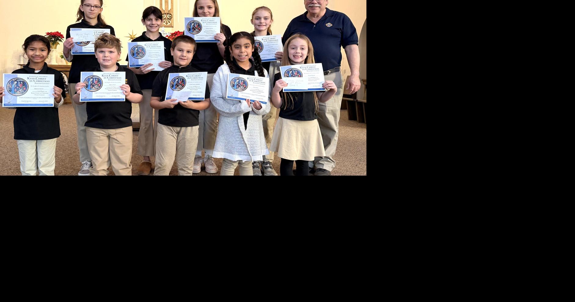 Knights recognize artists in Keep Christ in Christmas poster contest ...