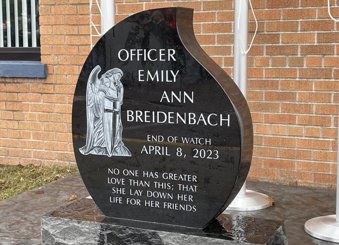 Memorial unveiled at Chetek commends Officer Breidenbach for laying ...