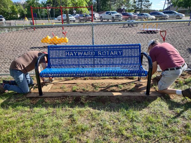 Rotary adds benches, table to community park | Sawyer County Record ...