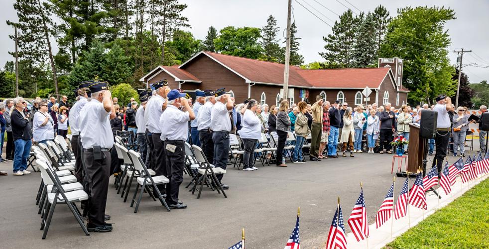 Cable dedicates renovated veterans memorial | Sawyer County Record ...