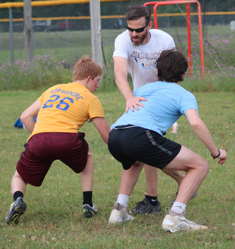 Shell Lake Football Camp: Early drills, instruction kick off new year ...