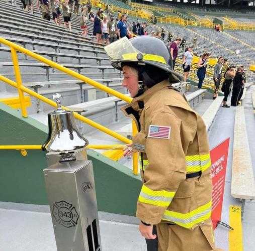Cameron firefighter and daughter do Memorial Stair Climb at Lambeau ...
