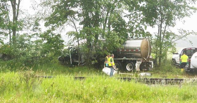 Two hospitalized after train strikes truck in Fairfield Township | Ovid ...