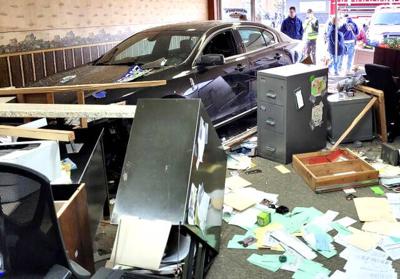 Car crashes into insurance agency in downtown Ovid | Local News | argus ...