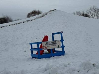 Owosso launches free community sled library at Grove Holman Park ...