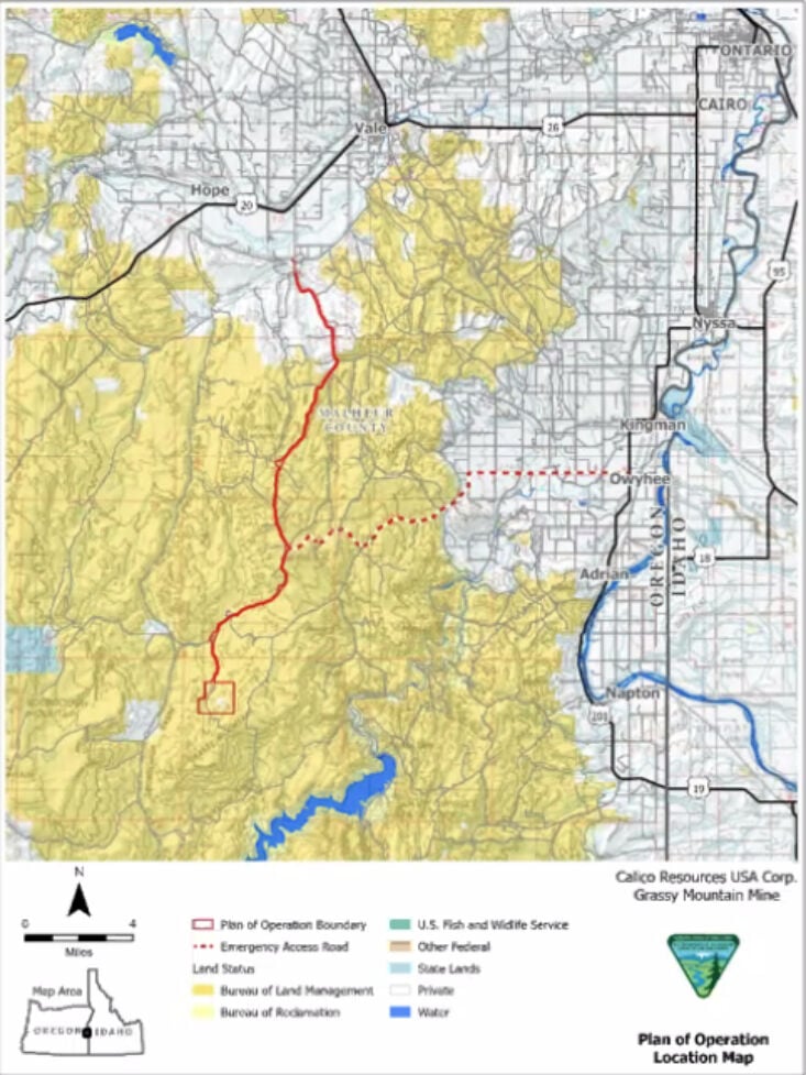 State agencies hold public hearing for Grassy Mountain Gold Mine's ...