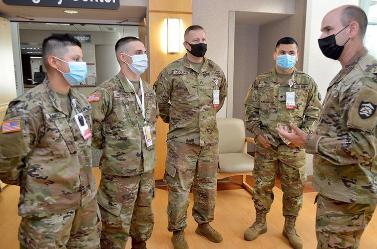 Oregon National Guard leadership visits troops deployed at Oregon ...