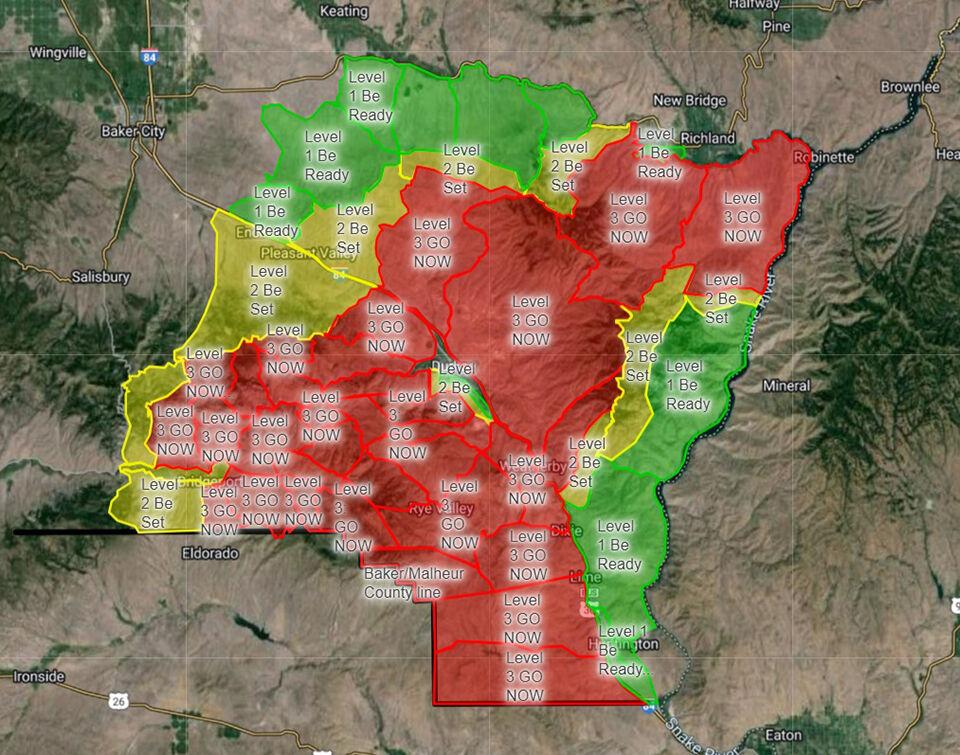 Malheur County rescinds evacuation levels for Durkee, Cow Valley fires ...