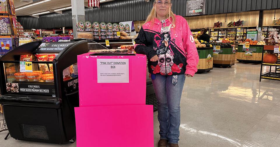 Employees turning the Red Apple pink for awareness | Local News ...