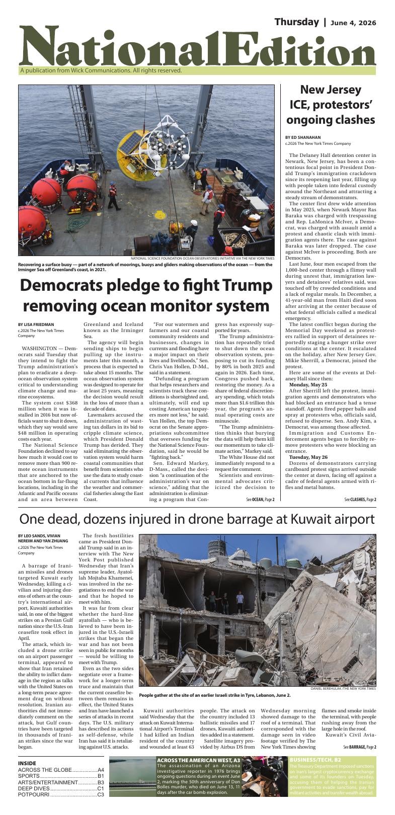 Page A1 | National Edition | argusobserver.com