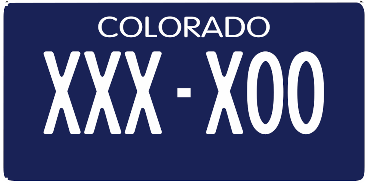Where did those red, blue and black Colorado license plates come from ...