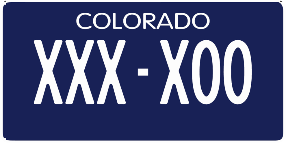 Where did those red, blue and black Colorado license plates come from ...