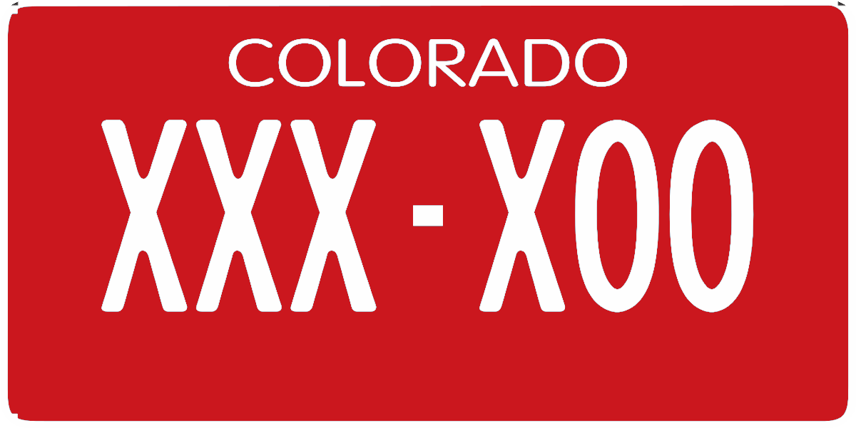 Where did those red, blue and black Colorado license plates come from ...