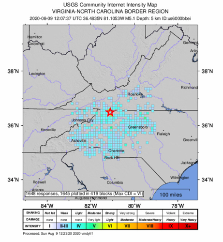 5.1 magnitude earthquake occurs near Sparta, largest reported ...