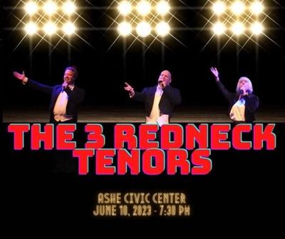 3 Redneck Tenors – Broadway Bound Onstage at the Ashe Civic Center June ...