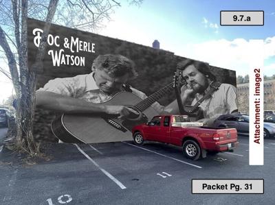 Boone Town Council approves final Doc and Merle Watson mural rendering ...