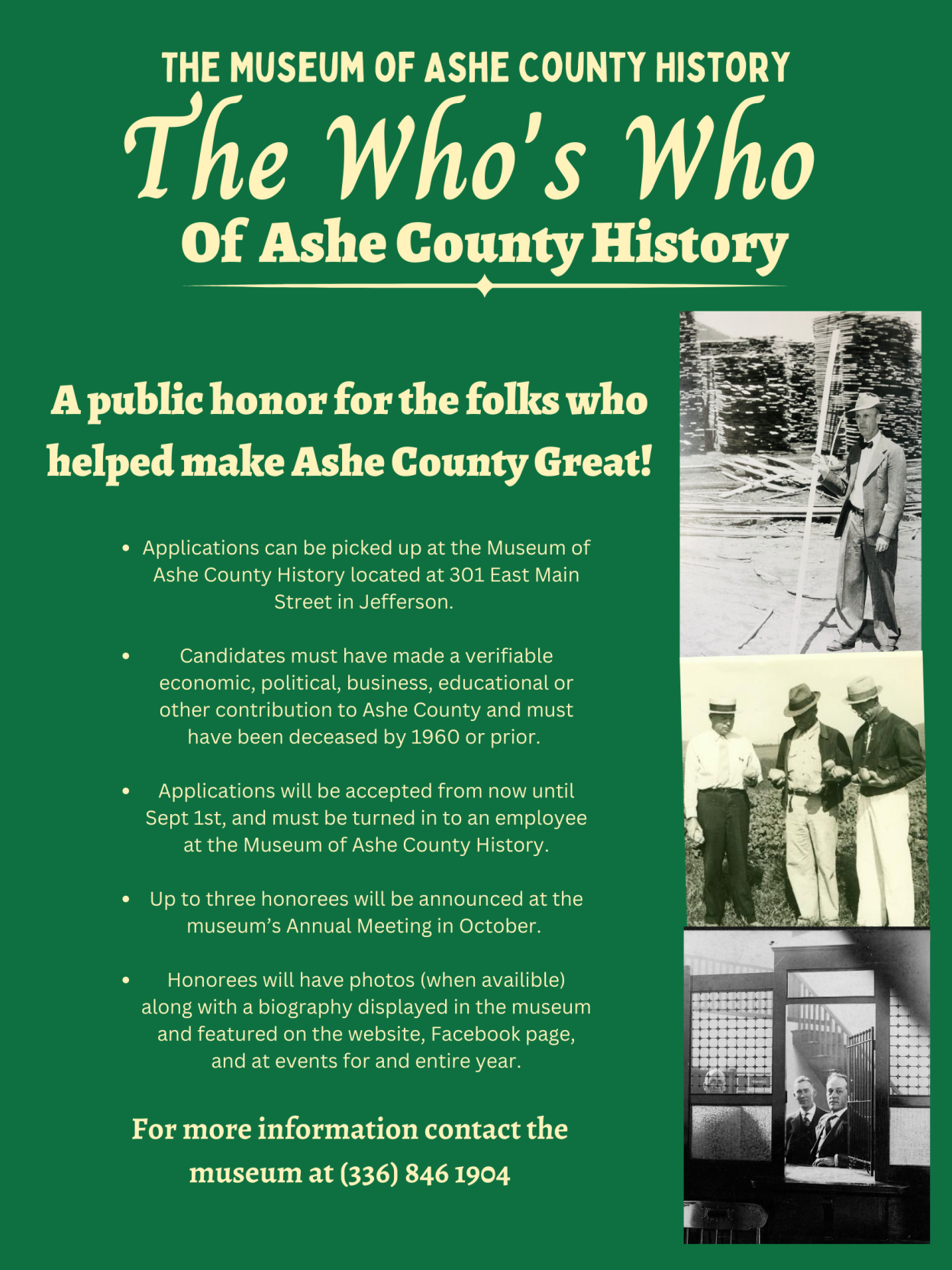 Museum of Ashe County History begins 'Who’s Who' program | Community ...