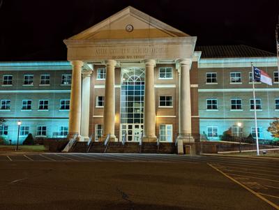 Operation Green Light: Ashe County Courthouse shining green lights in ...