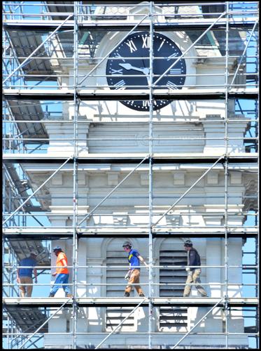 Clock Tower Scaffolding | News | athensmessenger.com