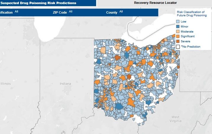 A new map predicts overdose hot spots by zip code | News ...