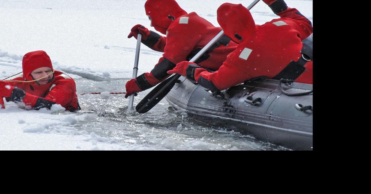 Participating in Athens Fire Department's cold water rescue training ...